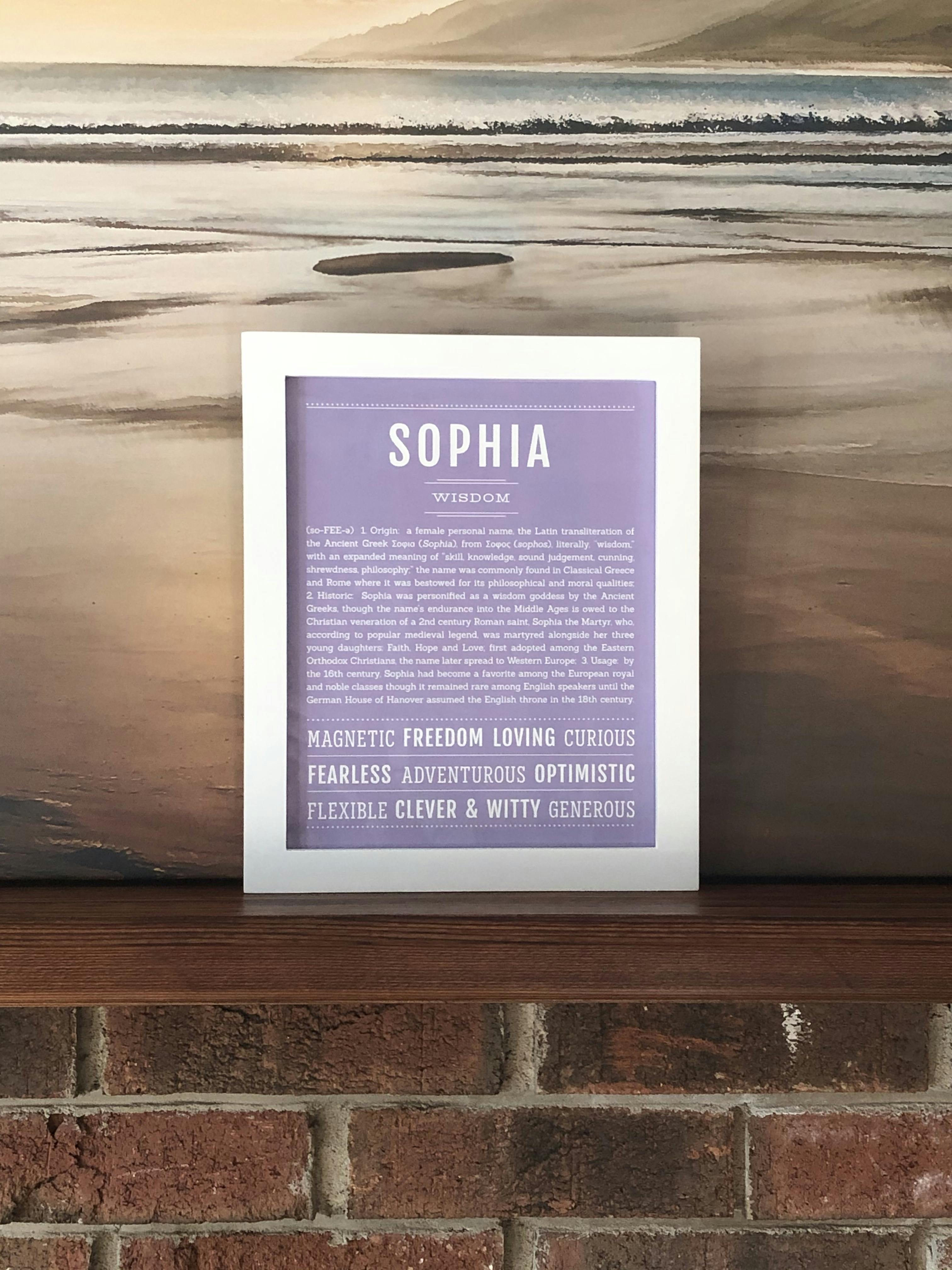 Sophia | Name Art Print