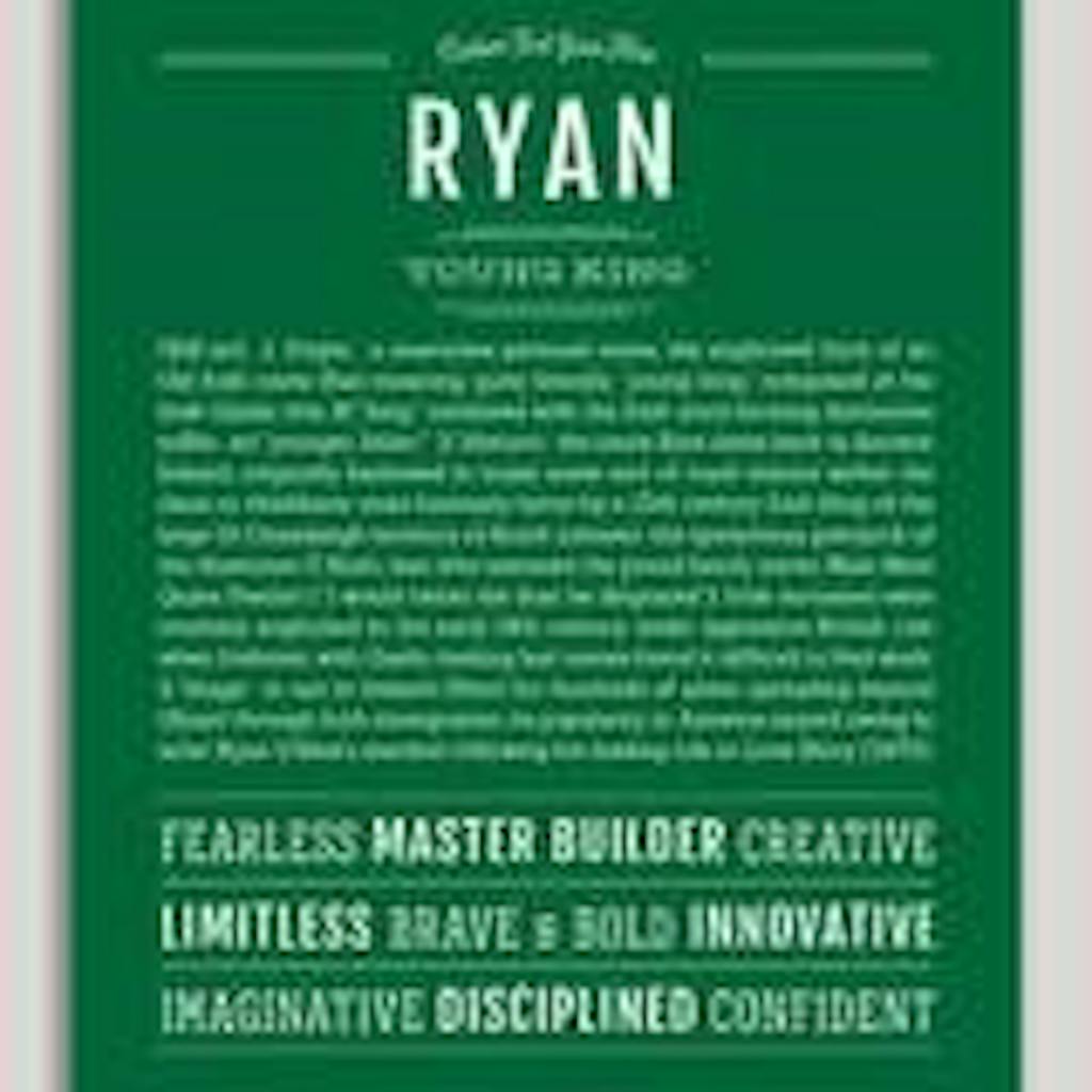 Ryan (male) | Name Art Print