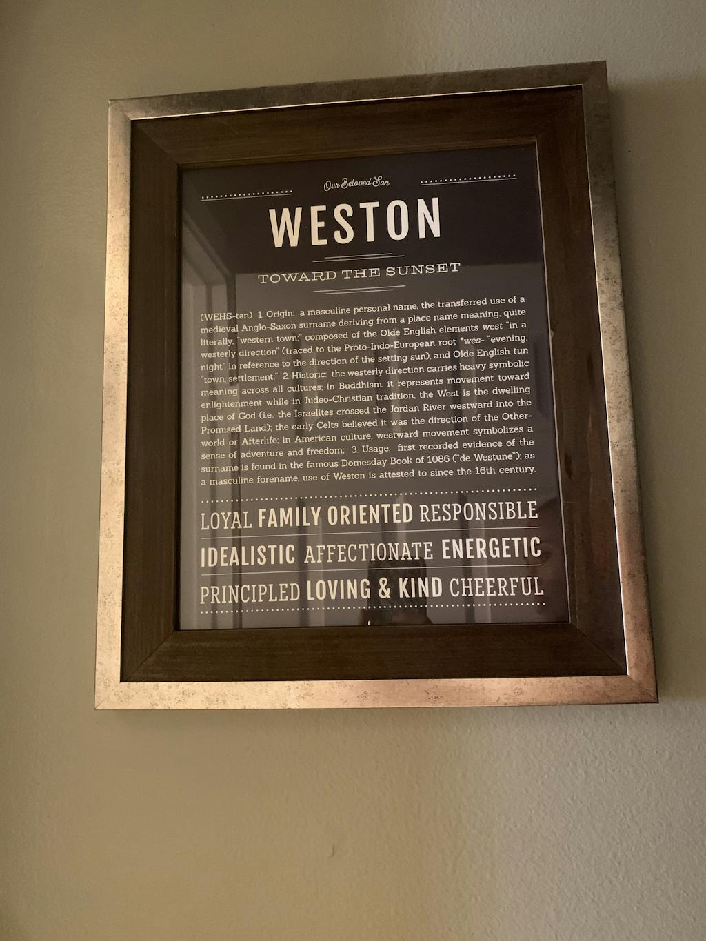 Weston | Name Art Print