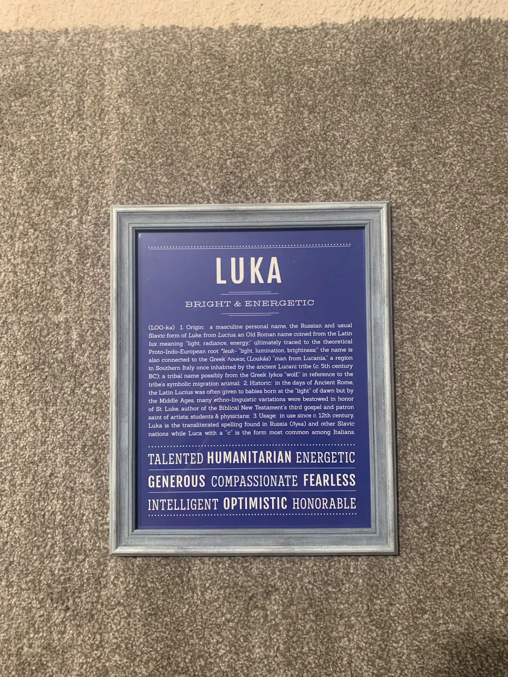 Luka | Name Art Print