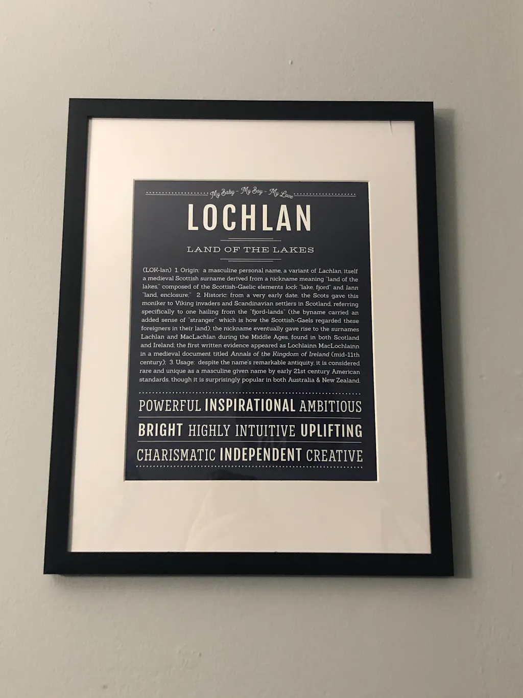 Lochlan | Name Art Print
