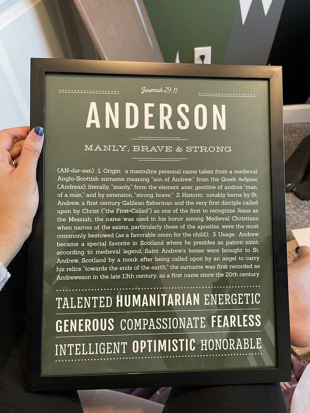 Anderson | Name Art Print