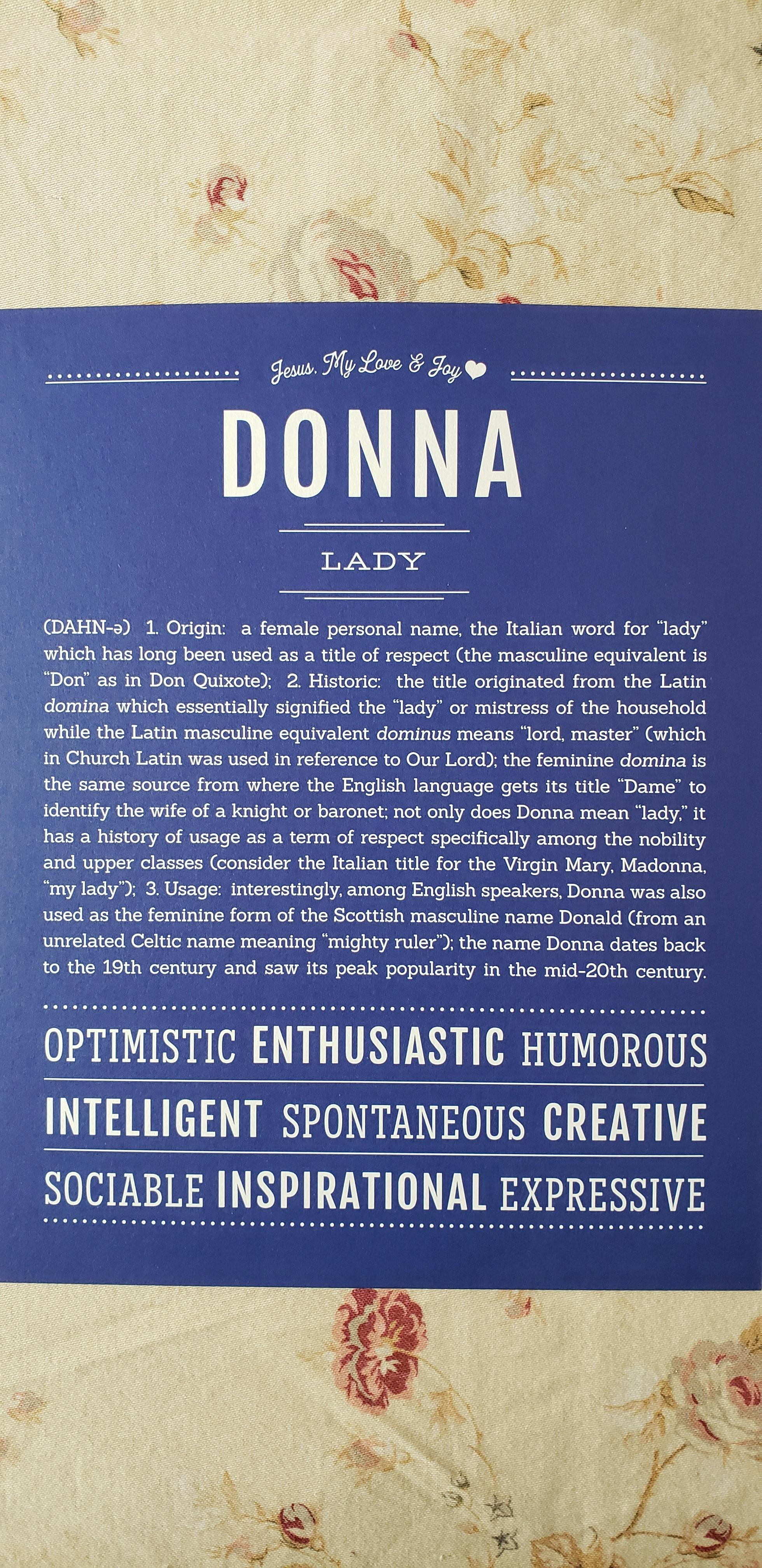 Donna | Name Art Print