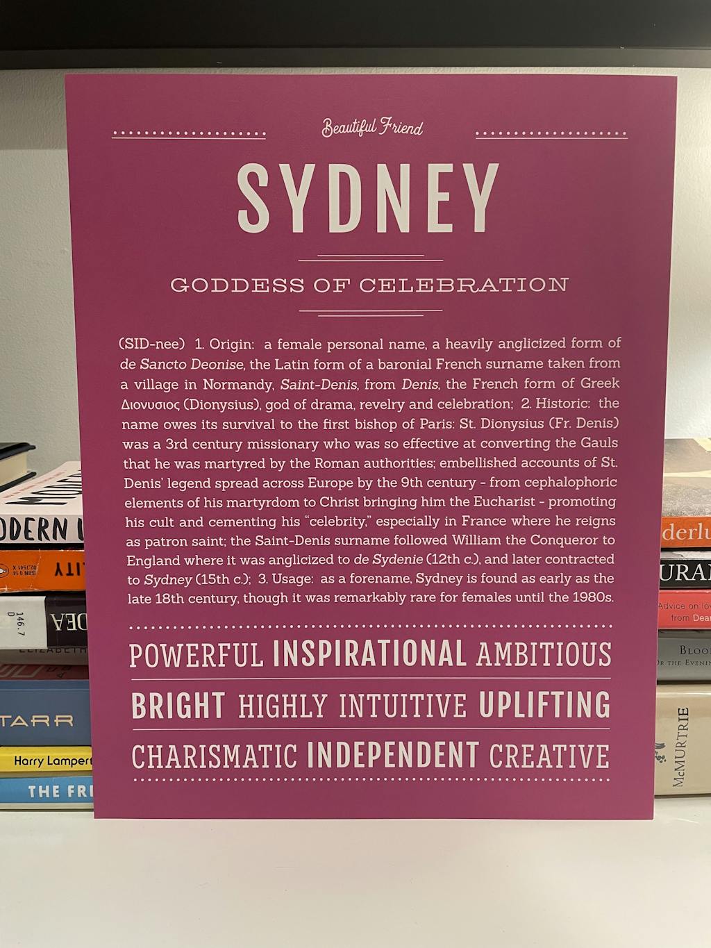 Sydney | Name Art Print