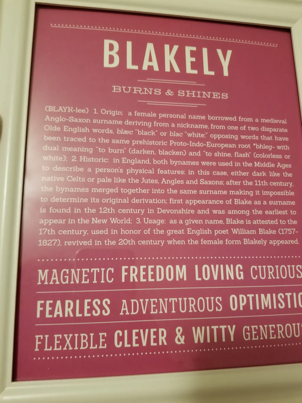 Blakely | Name Art Print