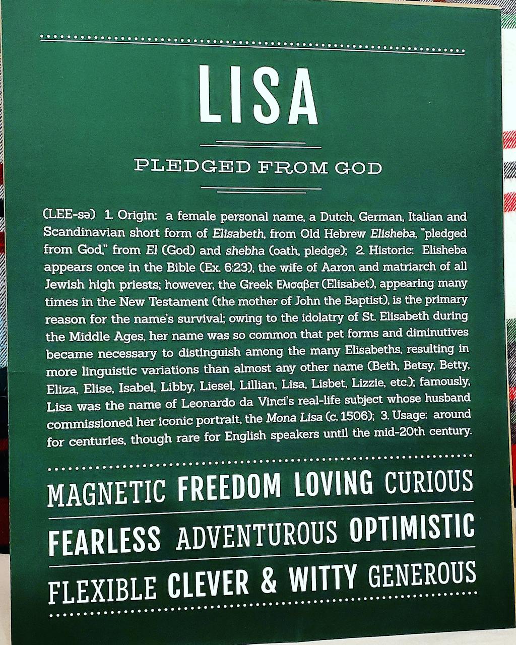 Lisa | Name Art Print