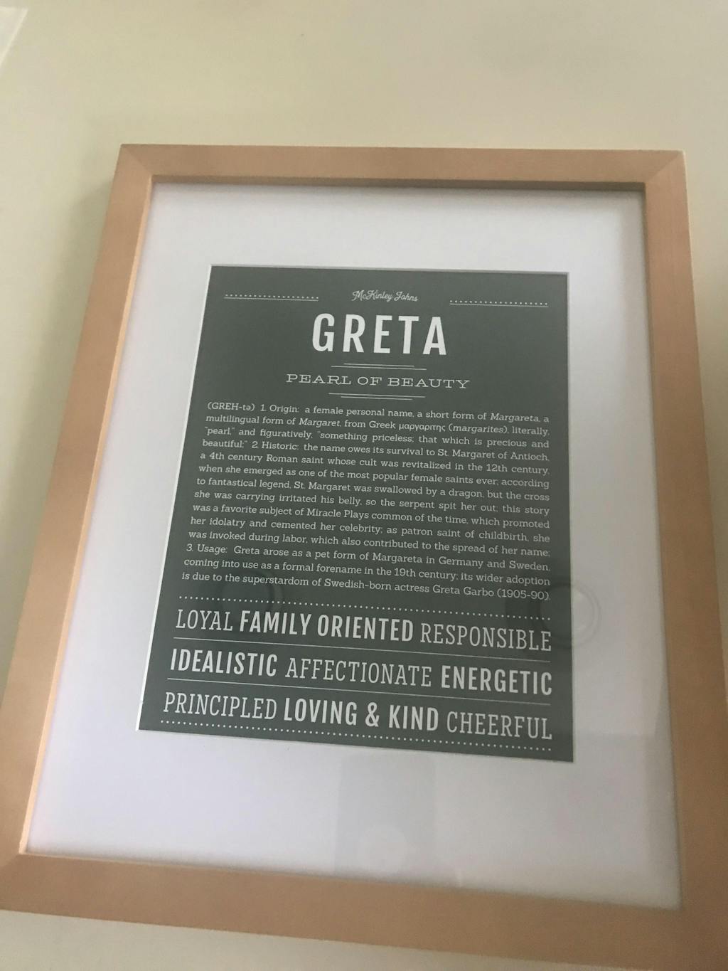 Greta | Name Art Print