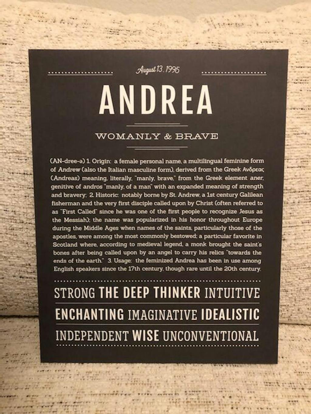 Andrea | Name Art Print Personalized Gift