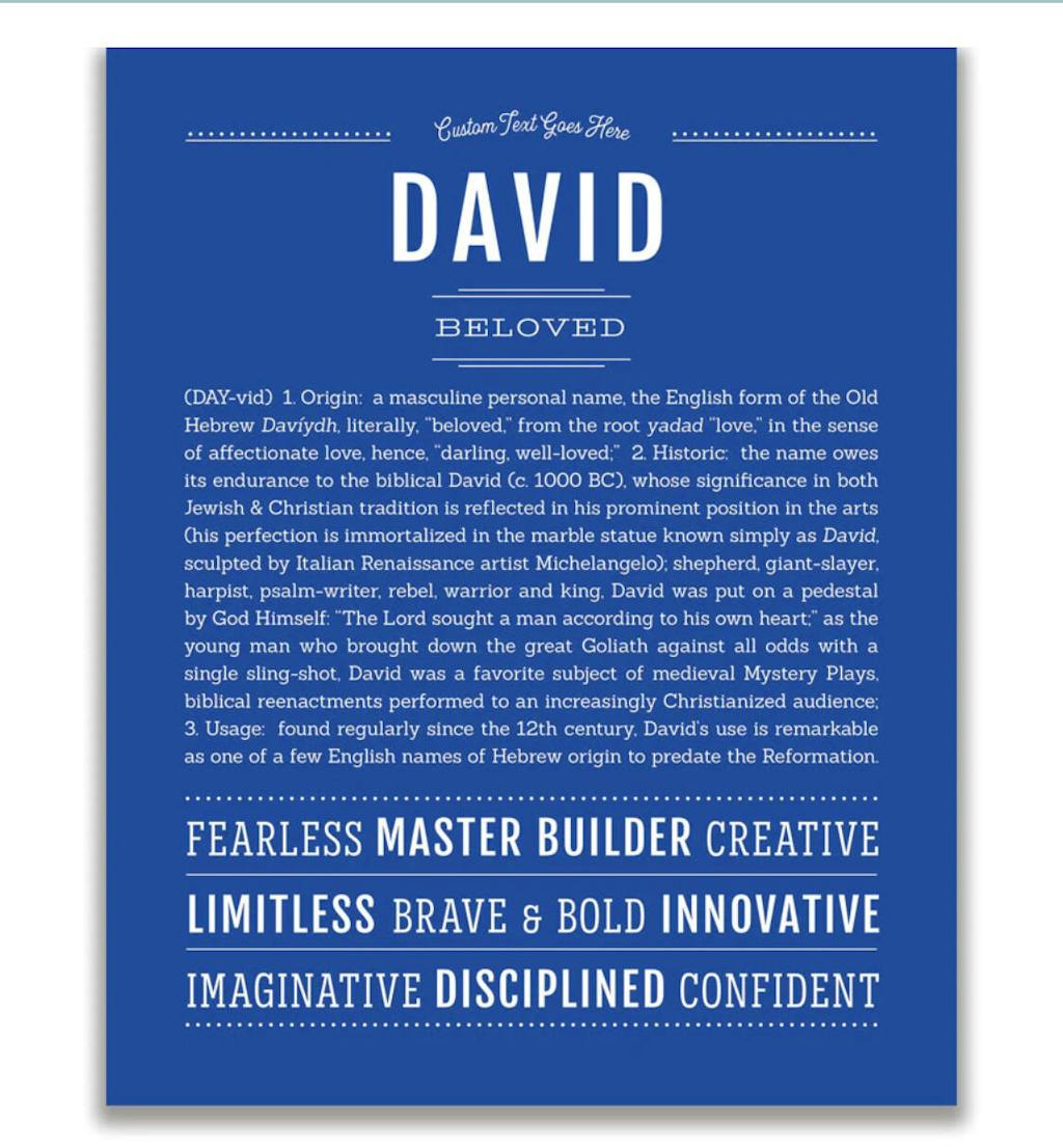 David | Name Art Print