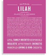 Lilah | Name Art Print