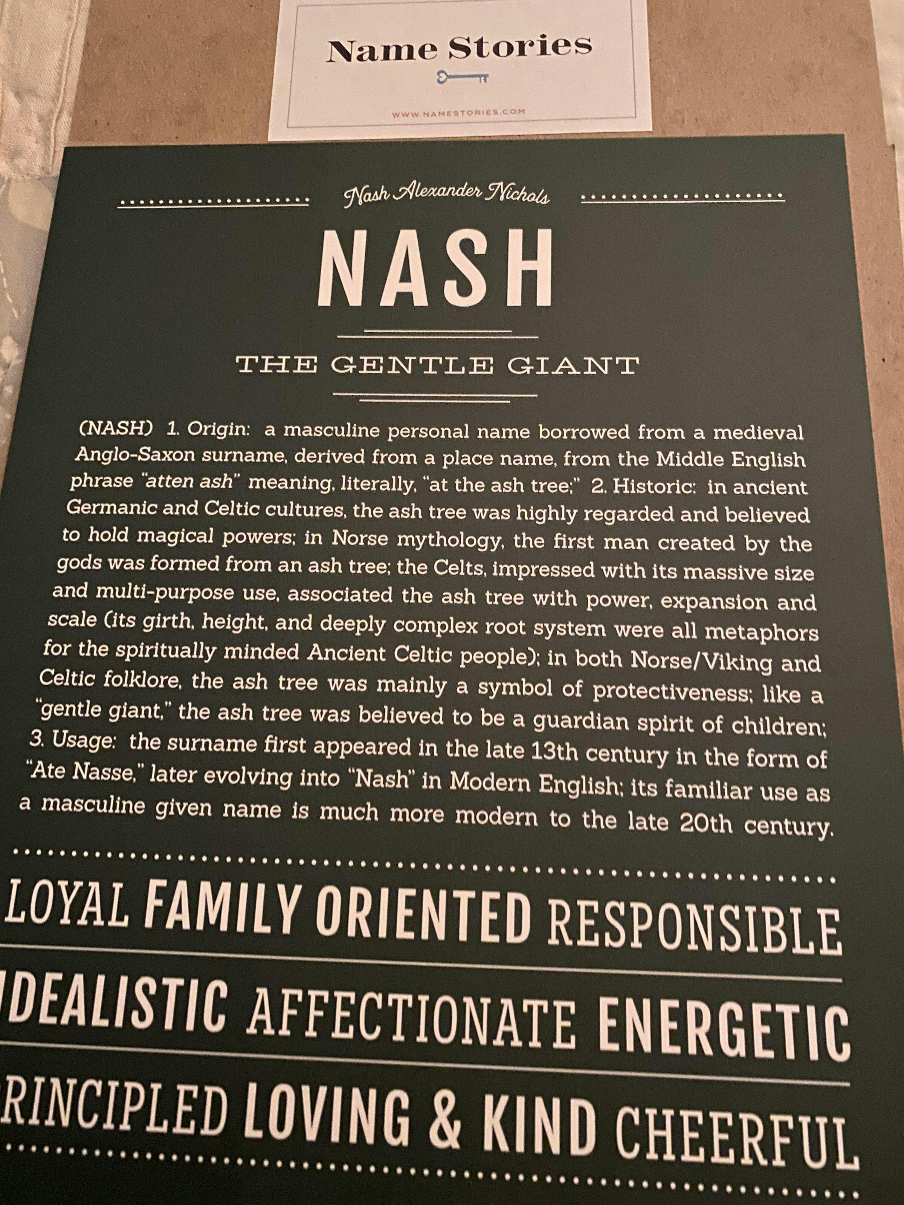 Nash | Name Art Print