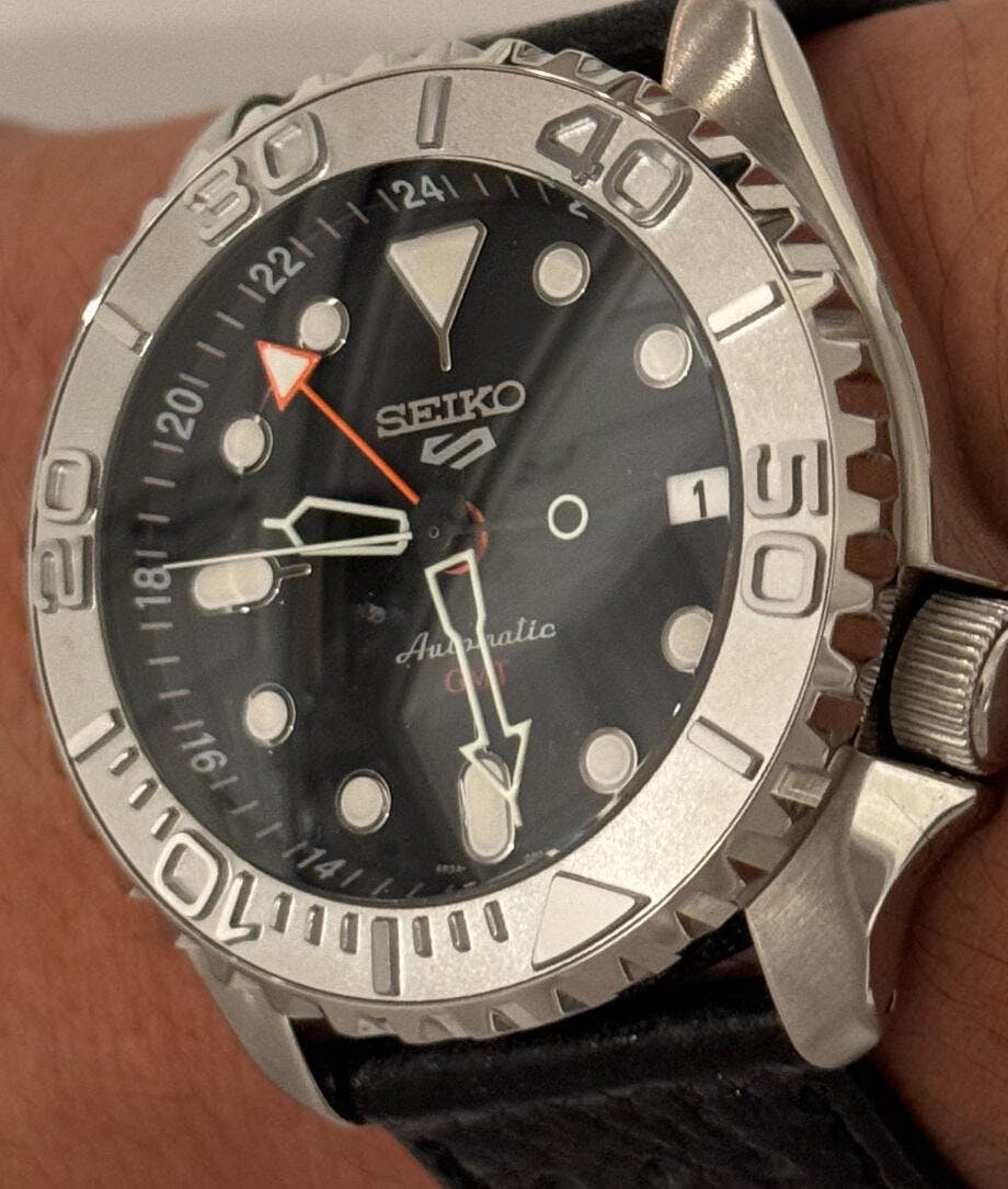 SKX007 Ceramic Bezel Insert: Sub style Green/Gold | namokiMODS