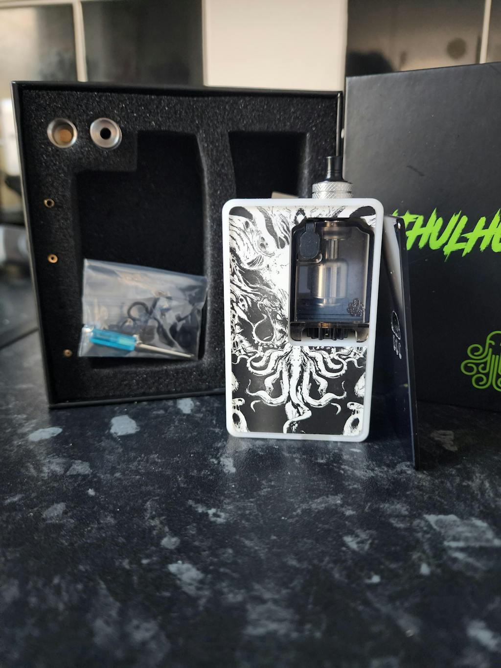 Cthulhu AIO Box White Delrin Edition by Cthulhu Mods - Naturevape Ltd