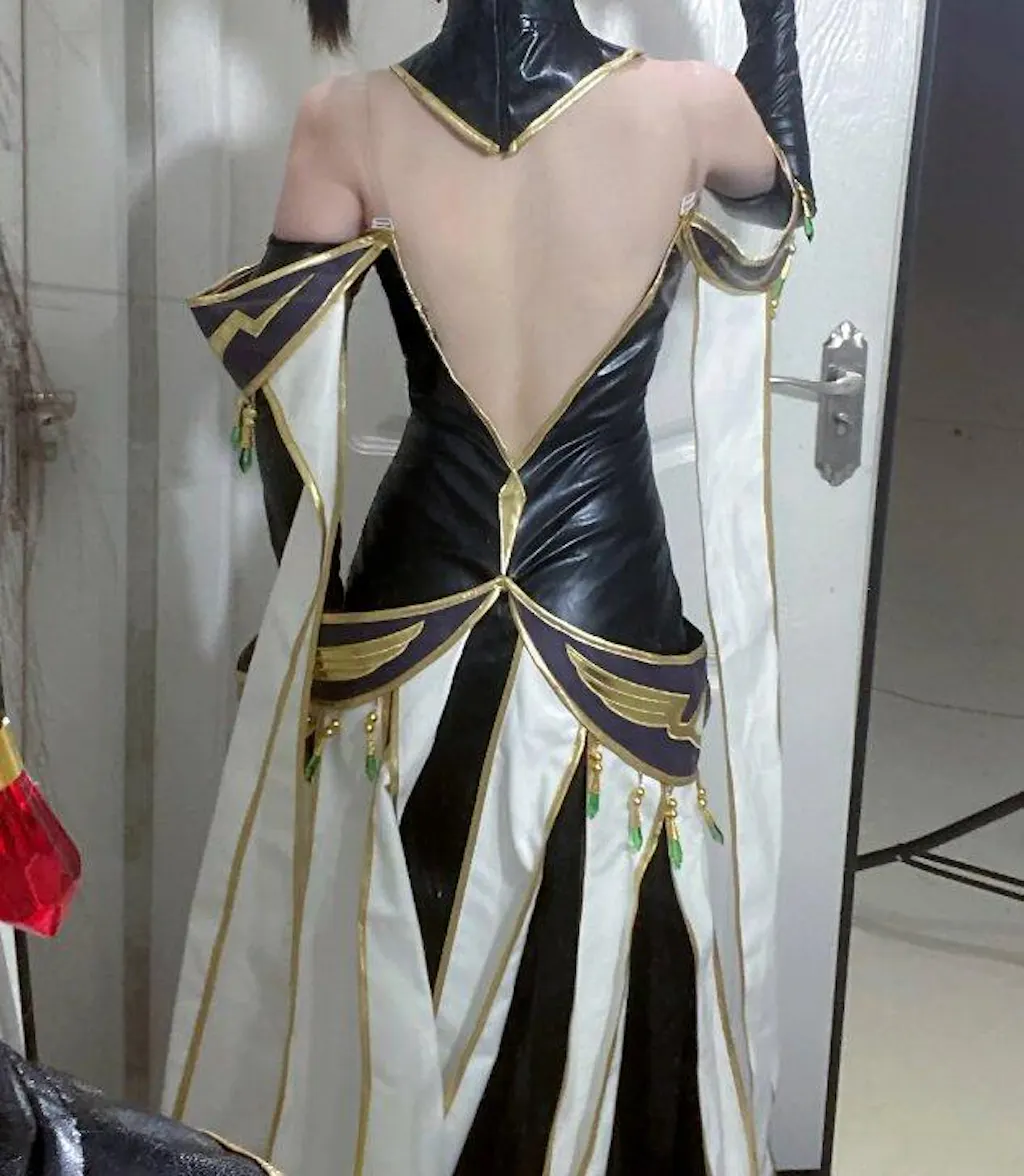【Nekocos】Anime Code Geass Cosplay C.C. Queen Cosplay Costume Premium E