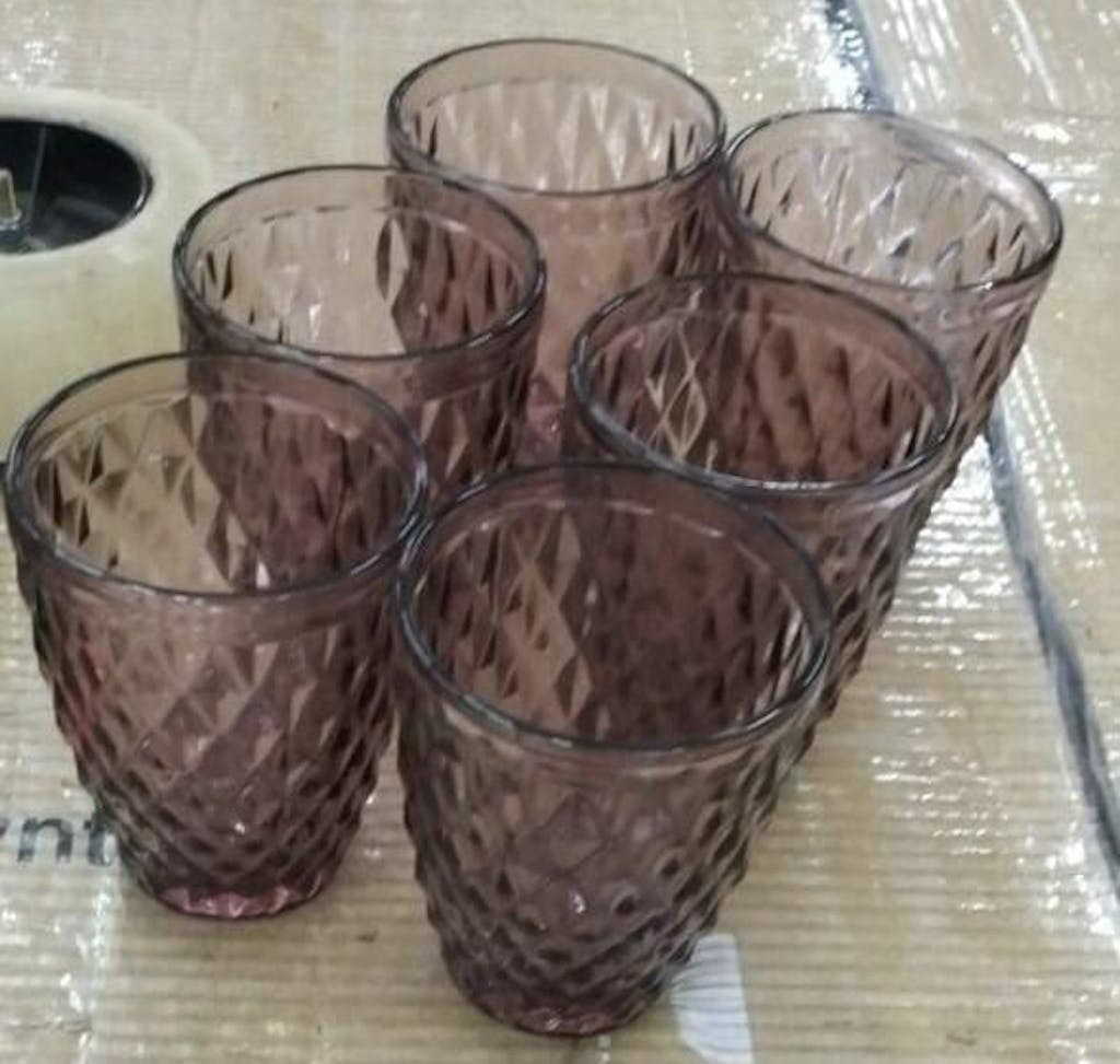 Rose Water Glass Mauve Set Of 6 250 ml Online - Premium Tumbler | Nestasia