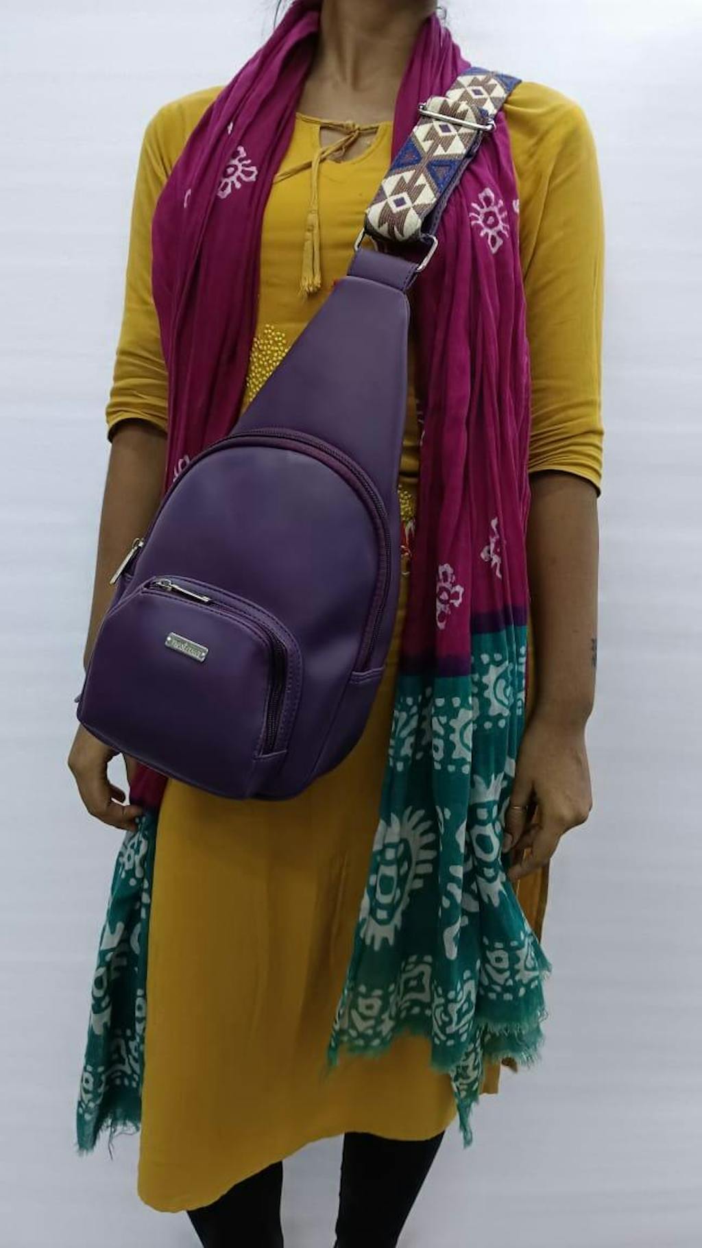 Voyager One Shoulder Sling Backpack Purple Online - Premium Sling Bag ...