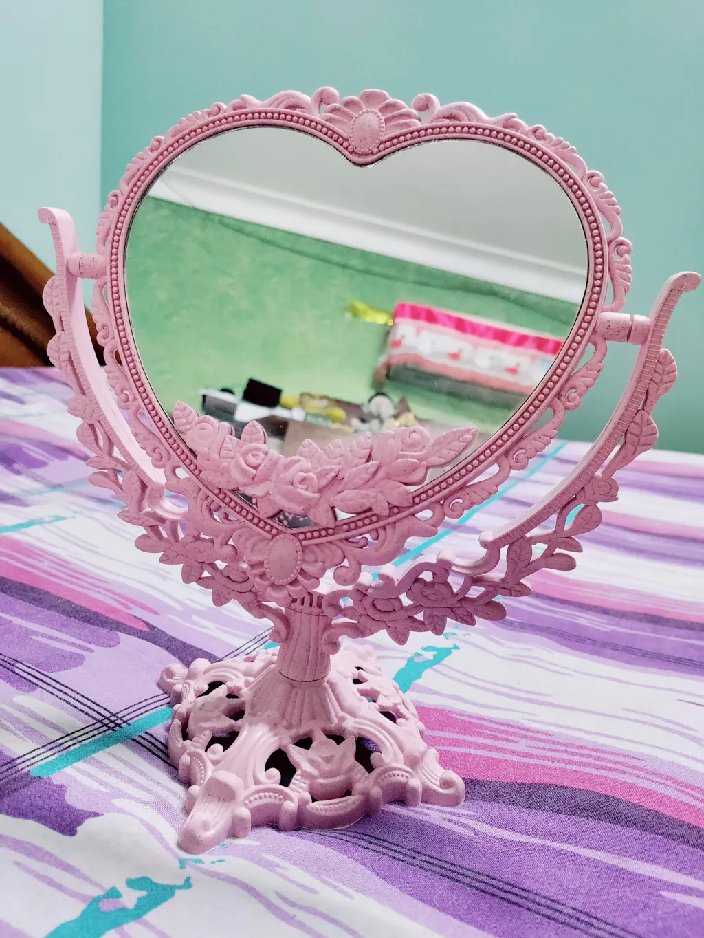 Table Mirror - Buy Vanity Mirror Pink Online in India |Nestasia
