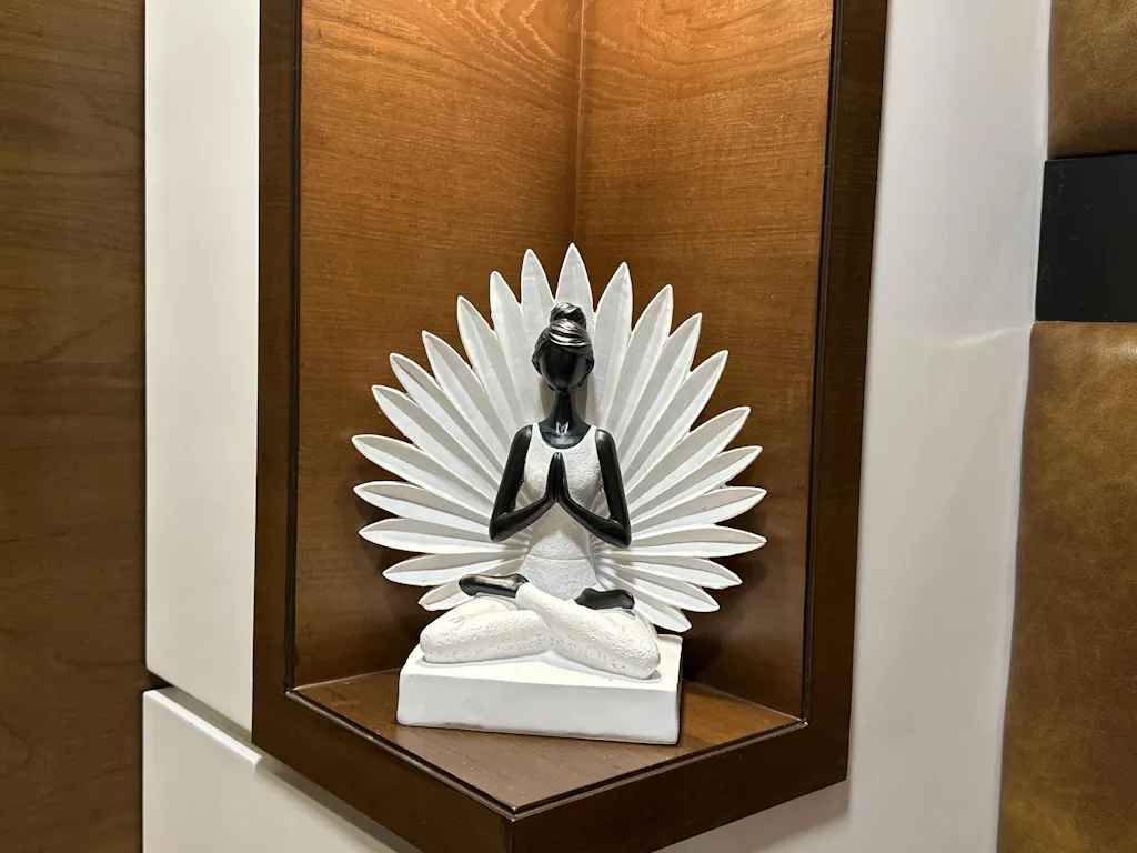 Lotus Yoga Pose Sculpture Online - Premium Decor Object | Nestasia