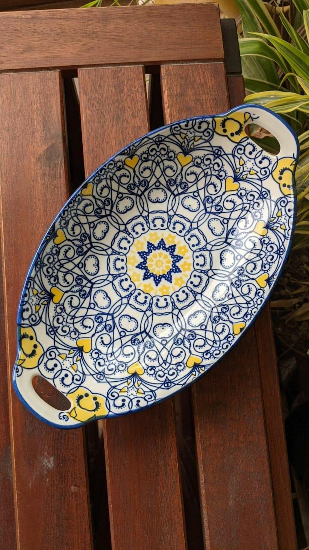 Mandala Long Dish Online - Premium Platter | Nestasia