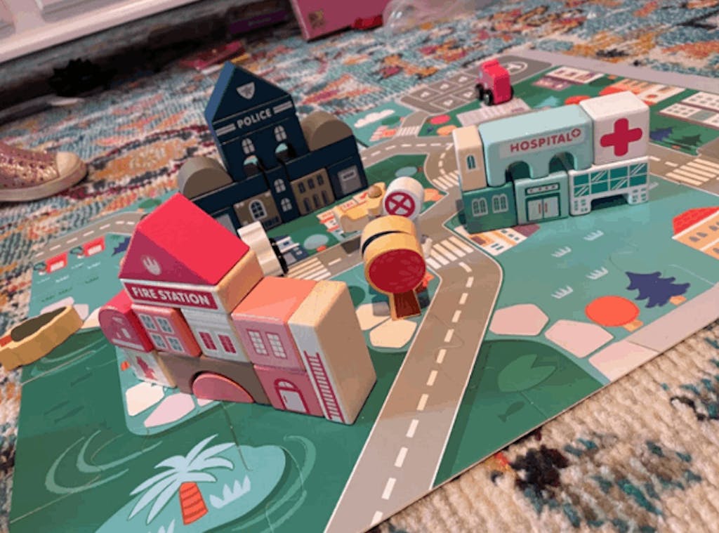 Wooden City Building Blocks Toy | Preschool Learning Educational Toys ...