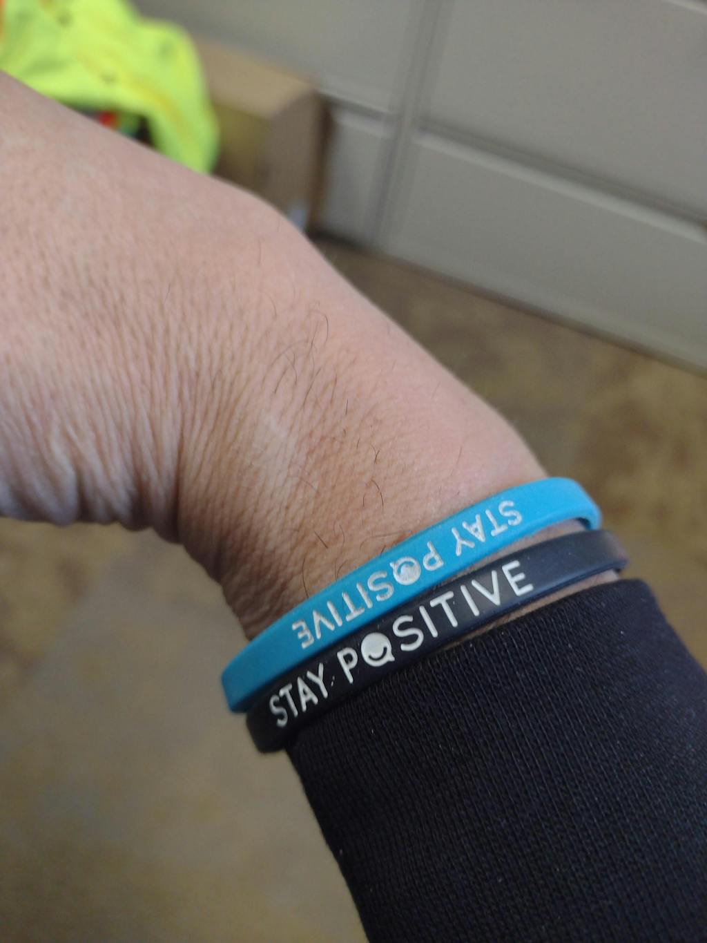 White Stay Positive Silicone Wristband (Volume Discount) | Next Step Brands