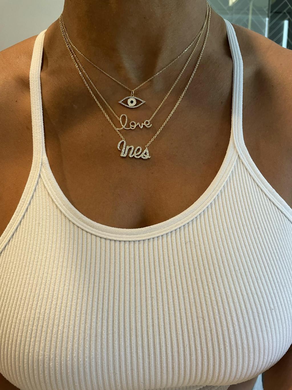 Large Diamond Name Necklace – Nicole Rose Fine Jewelry