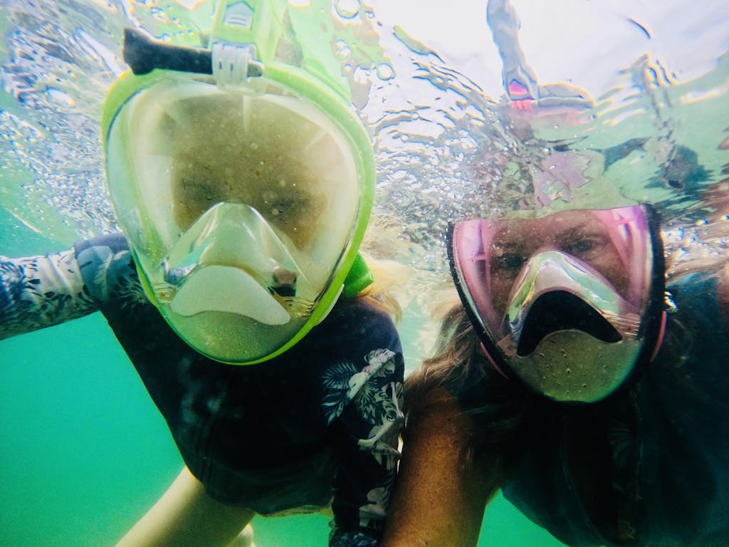 Air Full Face Snorkel Masks - 100% NO CO2 - Ninja Shark – Ninja Shark ...