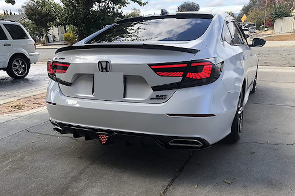 NINTE Rear Diffuser W/Led Brake Light For 2018-2022 Honda Accord ...
