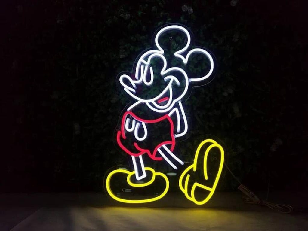 Mickey Mouse Neon Light for Room, Cartoon neon sign for kids Room ...