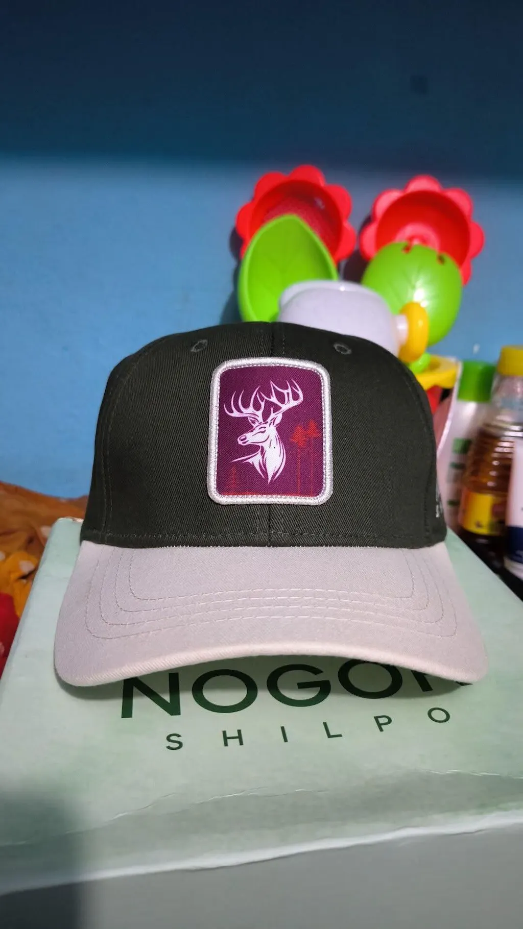 GREEN WHITE DEER CAP – NOGOR SHILPO