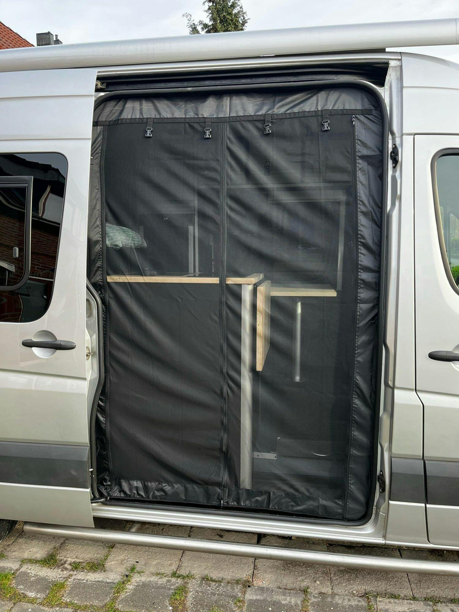 Nomadic Supply Zippered Sliding Door Screen for Mercedes Sprinter Vans