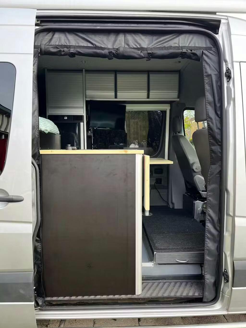 Nomadic Supply Zippered Sliding Door Screen for Mercedes Sprinter Vans