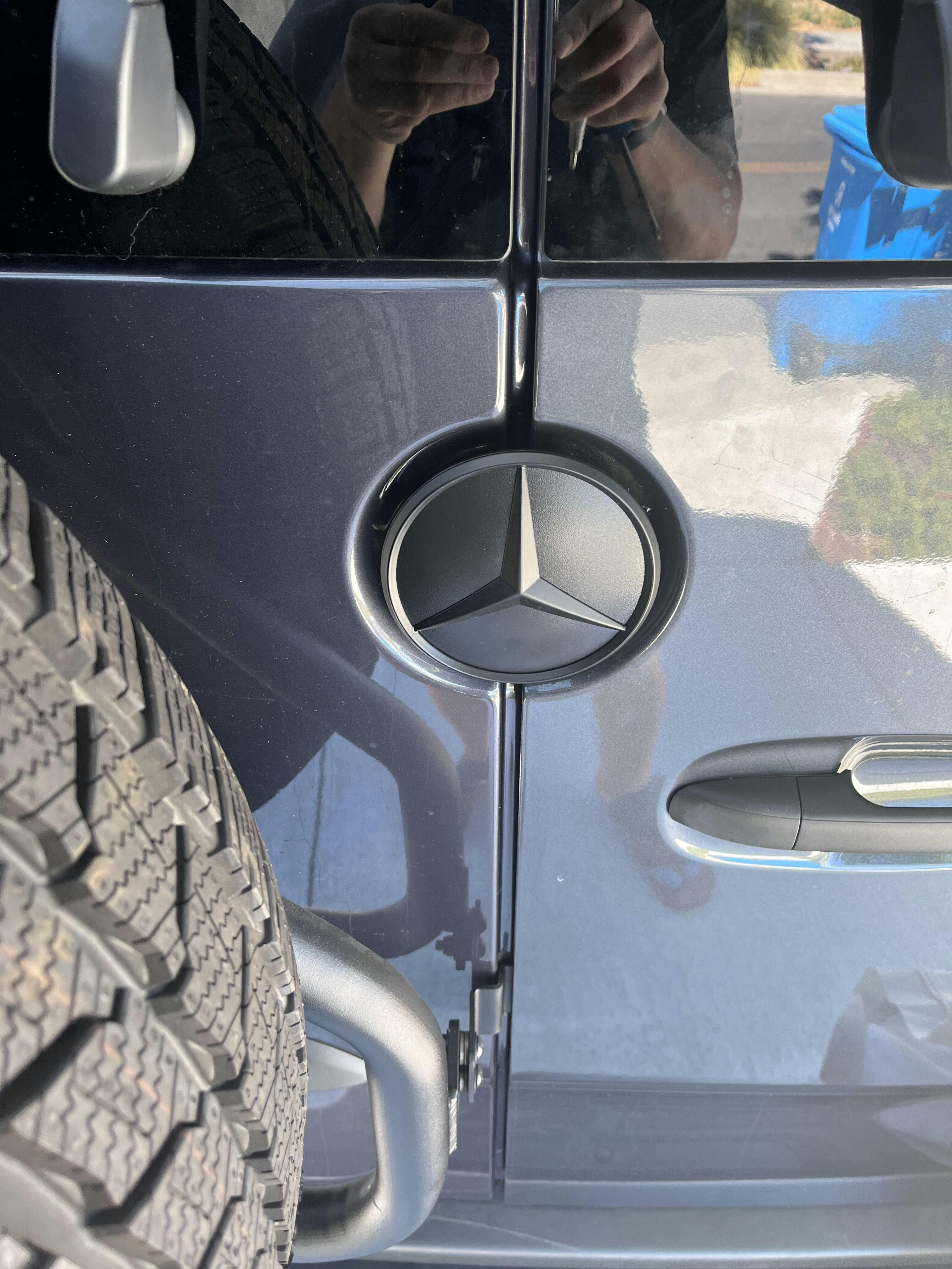 Terrawagen Black Mercedes Logo Rear Emblem for Mercedes Sprinter Vans