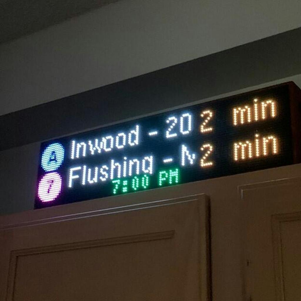 NYC Realtime Subway Clock, Never Miss Your Train - NookWoodworking