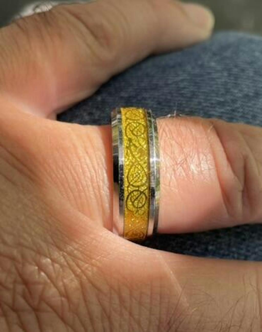 Viking Ornamental Ring - Norse Viking Wedding Band Jewelry