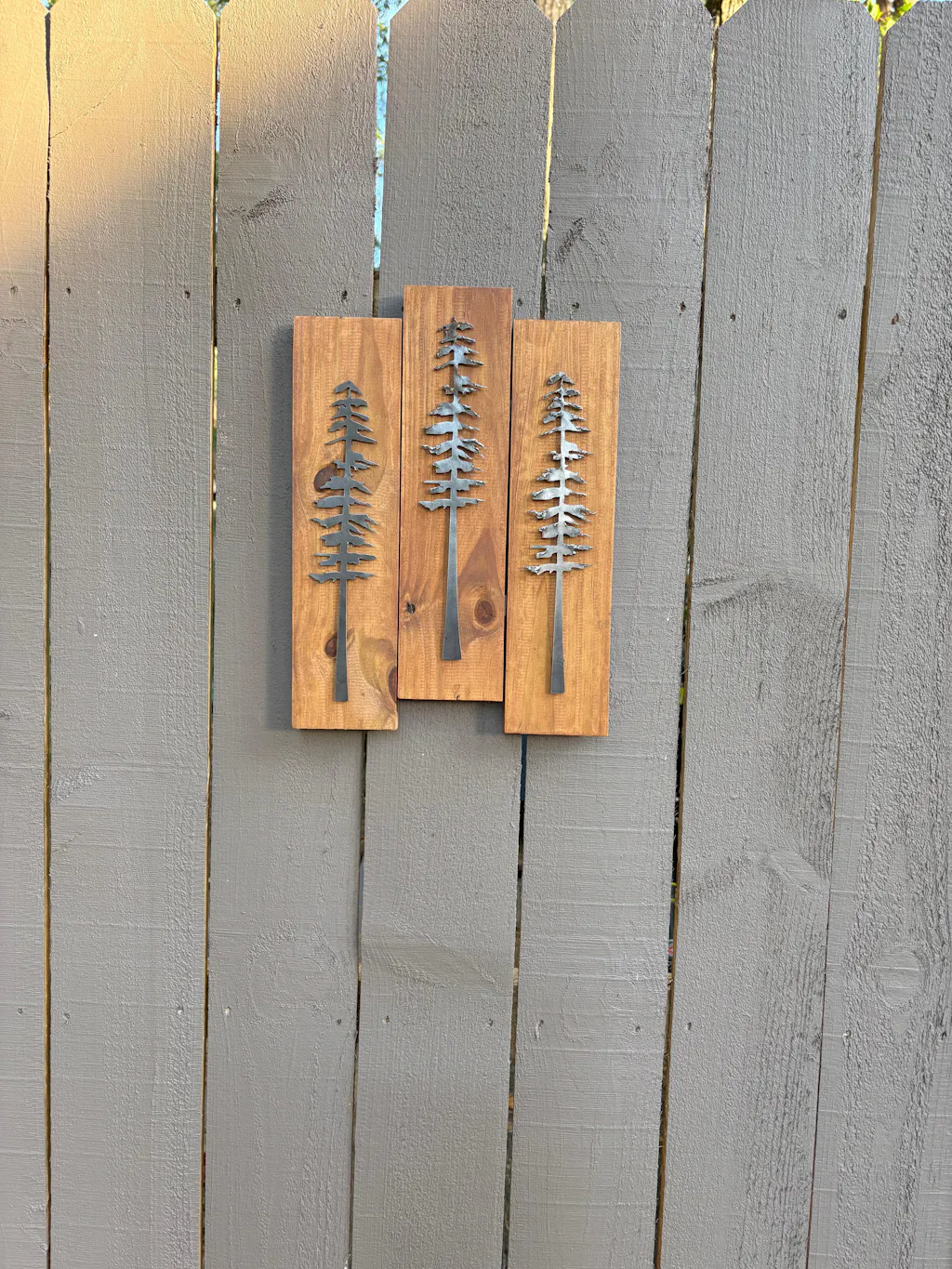 Raw Steel Pine Trees - Wall Art – Northern Forge, LLC