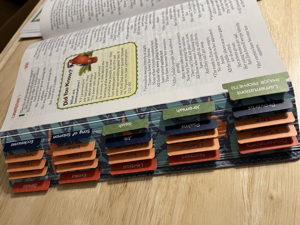 Bible Tabs for Kids | Not Consumed