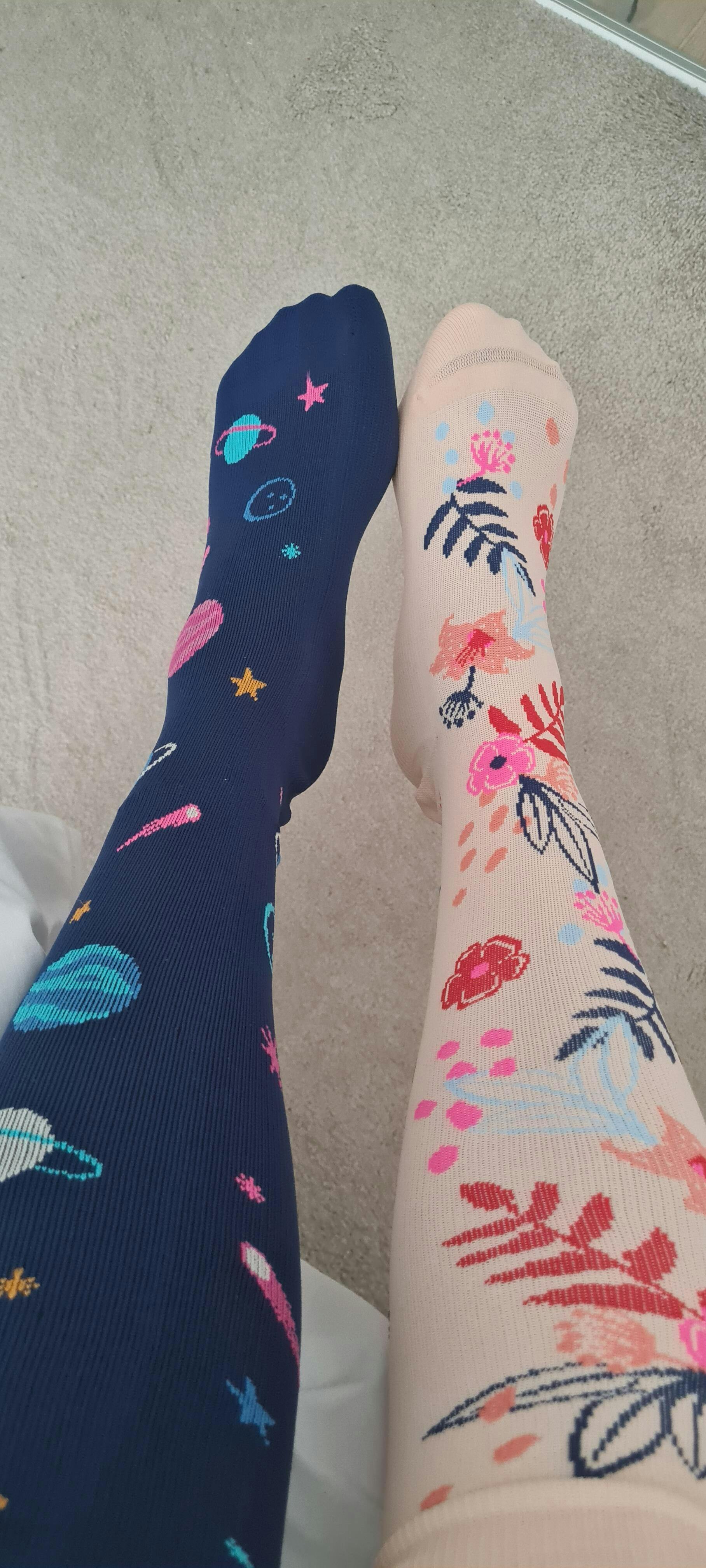 Floral Compression Socks - Not Your Grandma's