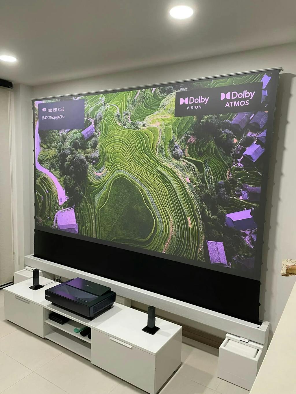 NothingProjector Motorized Floor Rising 120 inch ALR Screen For Ultra ...