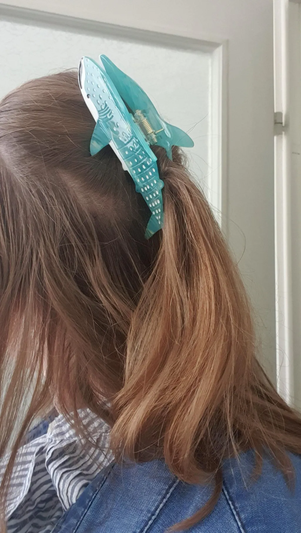 Jumbo Diamond Blue Whale Shark Ocean Series Hair Claw丨NueShiny
