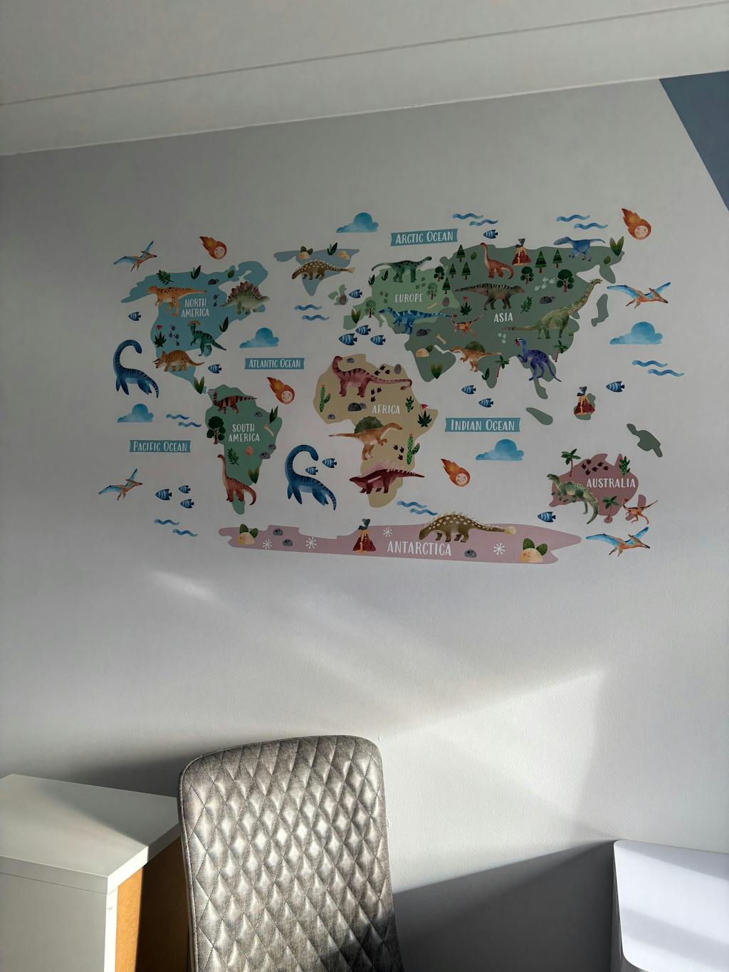 Dinosaur World Map Nursery Wall Sticker – Nursery Stickers