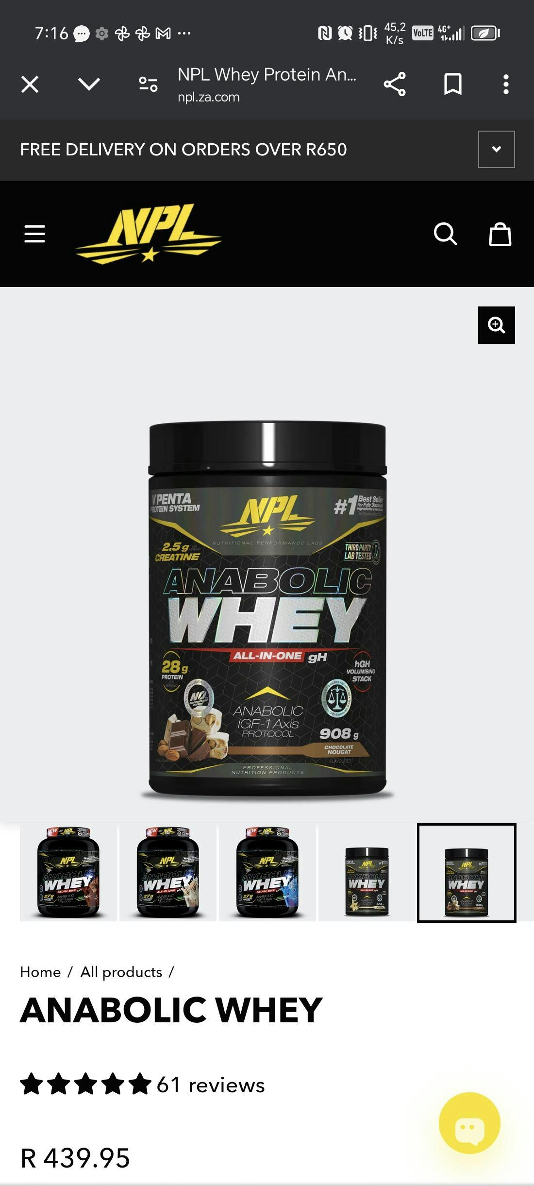 NPL Whey Protein Anabolic All-In-One - Nutritional Performance Labs