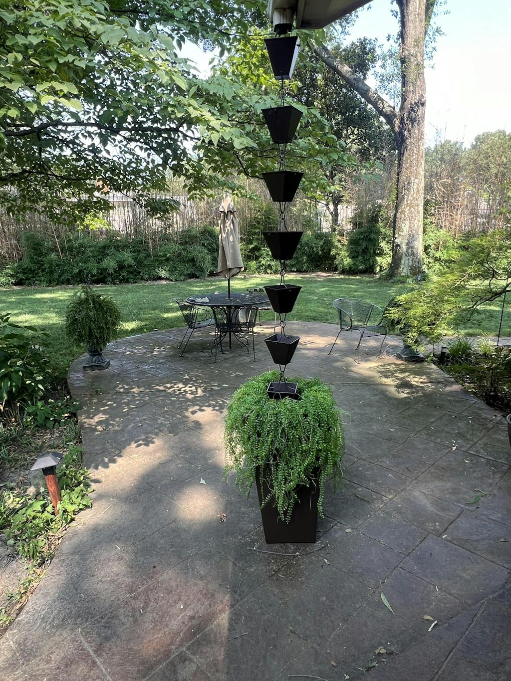 Extra Large Square Cups Rain Chain | Cup Style Rain Chain – Free Shipping