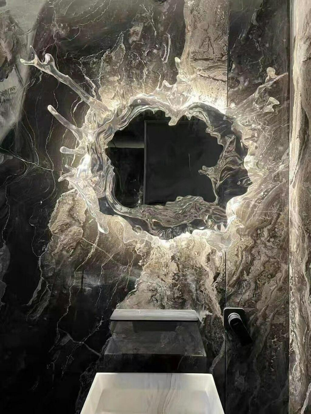 Water Splash LED Mirror | NYRALONDON - NYRALONDON