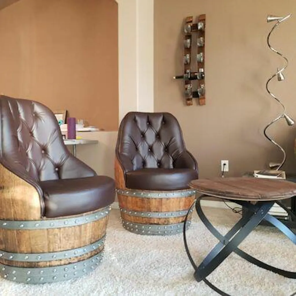 Luxury Captain Barrel Chair, Handmade Wine and Whiskey Barrel Chair ...