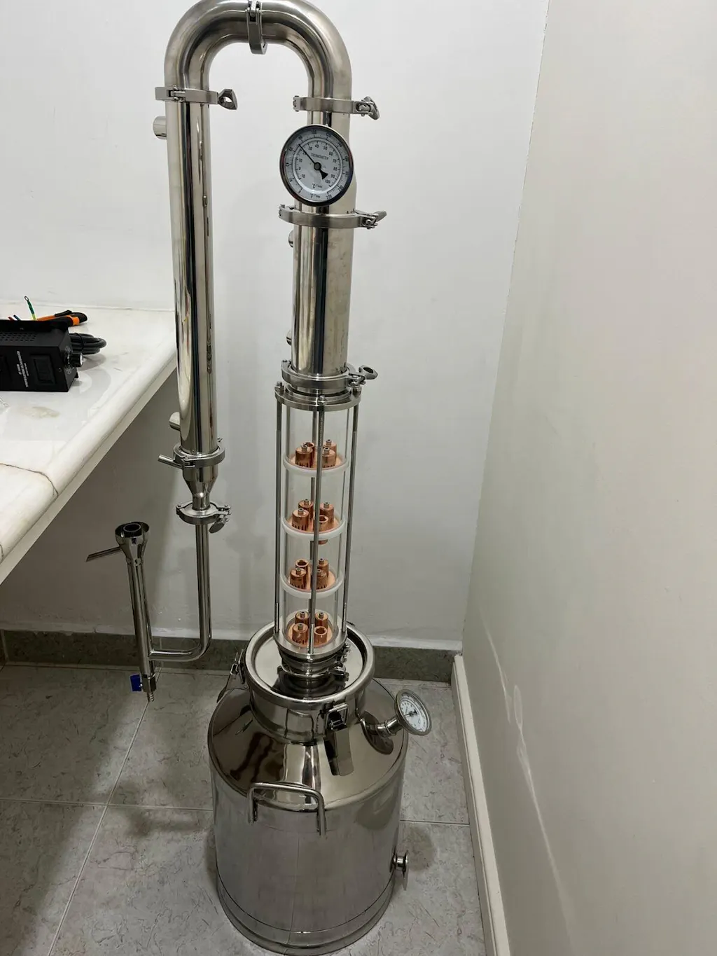 30Lt / 8 Gallon 3inch Glass Column Still – OakStills