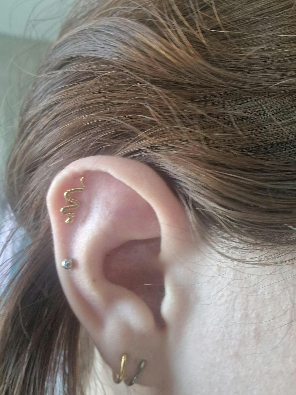 SERPENT - Piercing Titane - Obsidian Piercing