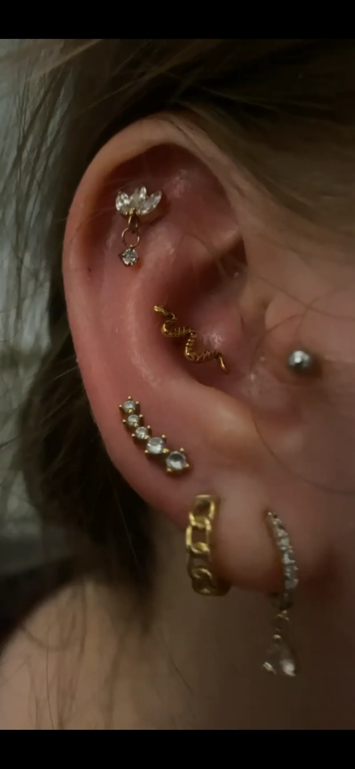 ISIDA - Bijou de Piercing Titane - Helix, lobe | Obsidian Piercing
