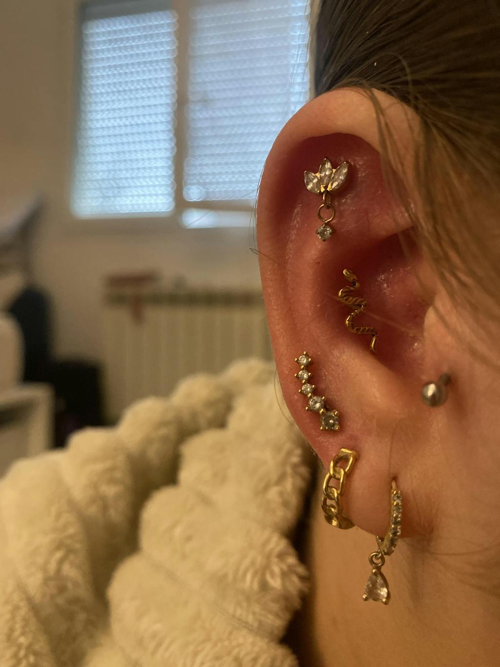 SERPENT - Piercing Titane - Obsidian Piercing