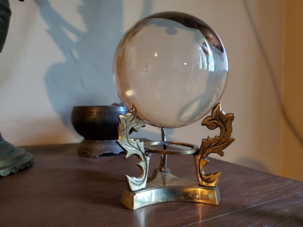 110mm Extra Large Crystal Ball, Clear Crystal Fortune Telling Ball, 4.3 ...